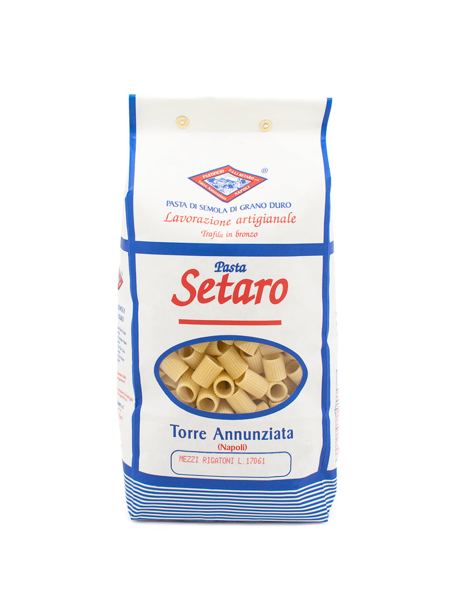 Setaro Mezzi Rigatoni Pasta 2.2 lb (1 kg) – Tavola Italian Market