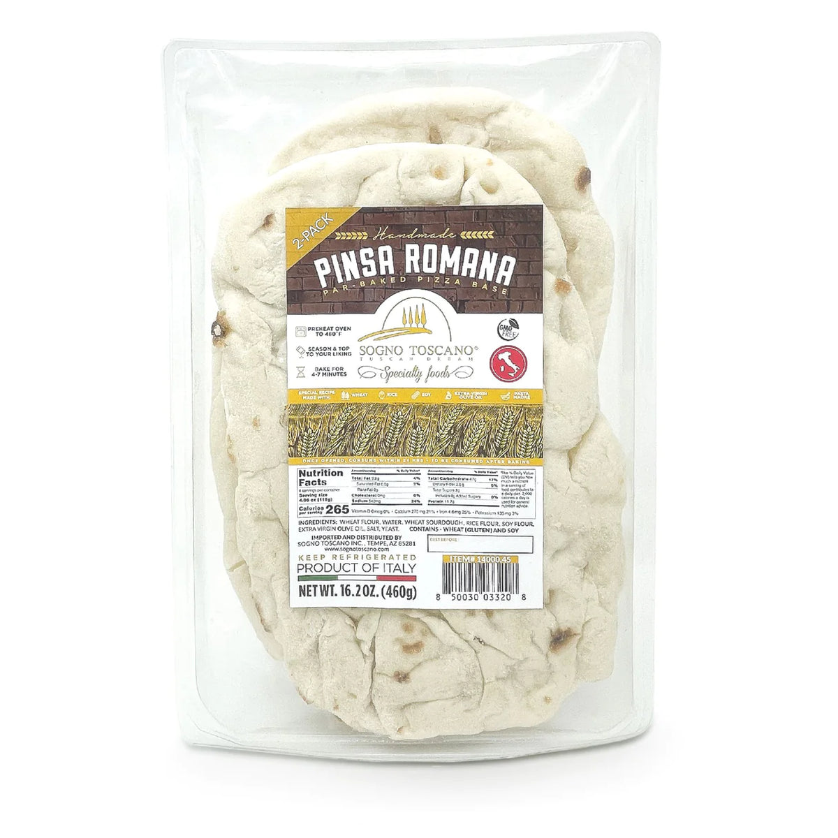 Sogno Toscano Pinsa Romana 2-pack 16.2 oz (460 g) – Tavola Italian Market